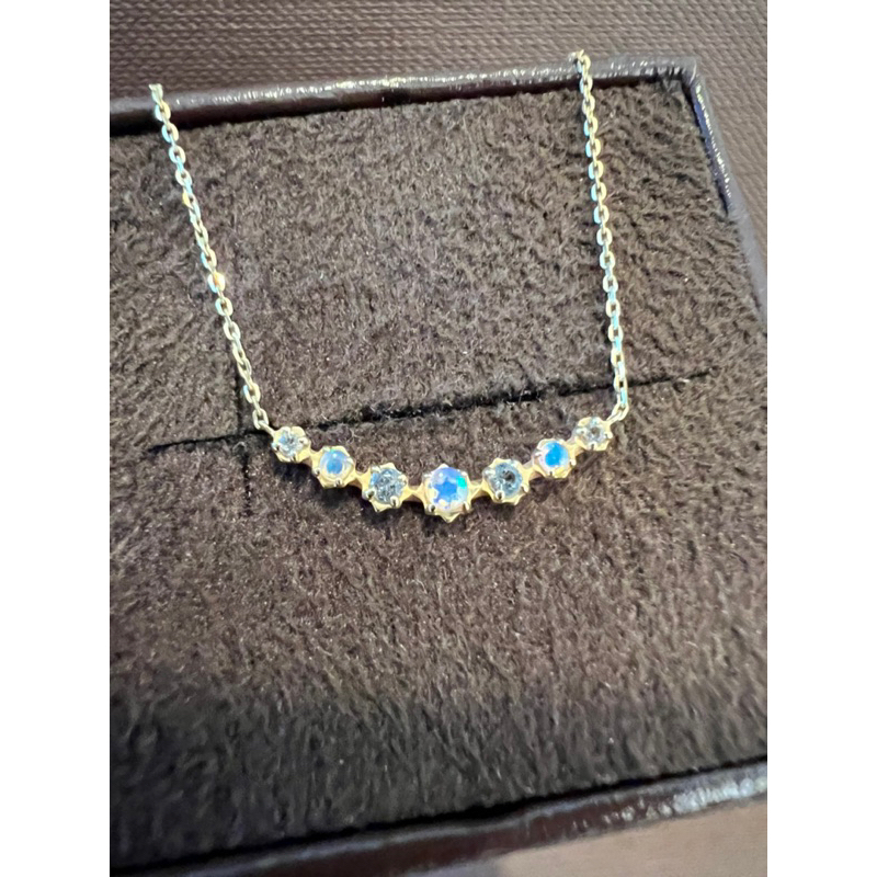 Nojess 10k 蛋白石 拓帕石 微笑項鍊 極新品 | 蝦皮購物