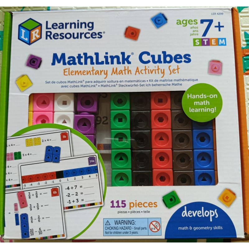 全新美國7+ Learning Resources Mathlink Cubes 數學建構方塊積木 | 蝦皮購物