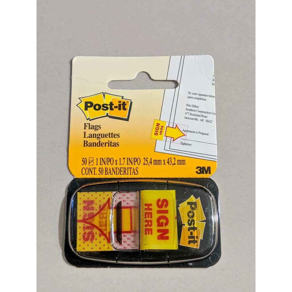 3M Post-it 680 箭頭指示標籤 SING HERE 貼紙 | 蝦皮購物