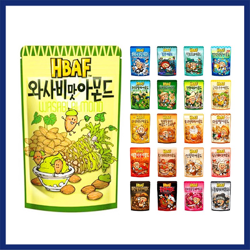 現貨 韓國 HBAF 杏仁果 190g 芥末杏仁果 蜂蜜杏仁果 韓國杏仁果 韓韶禧代言 韓國杏仁 韓國堅果 韓國零食 | 蝦皮購物
