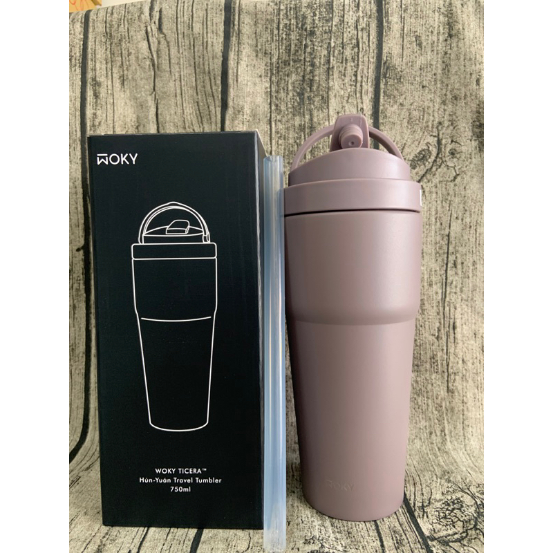 蝦皮代開發票 全新品WOKY沃廚渾圓杯-手提輕芯鈦瓷保溫杯750ml(附吸管) | 蝦皮購物