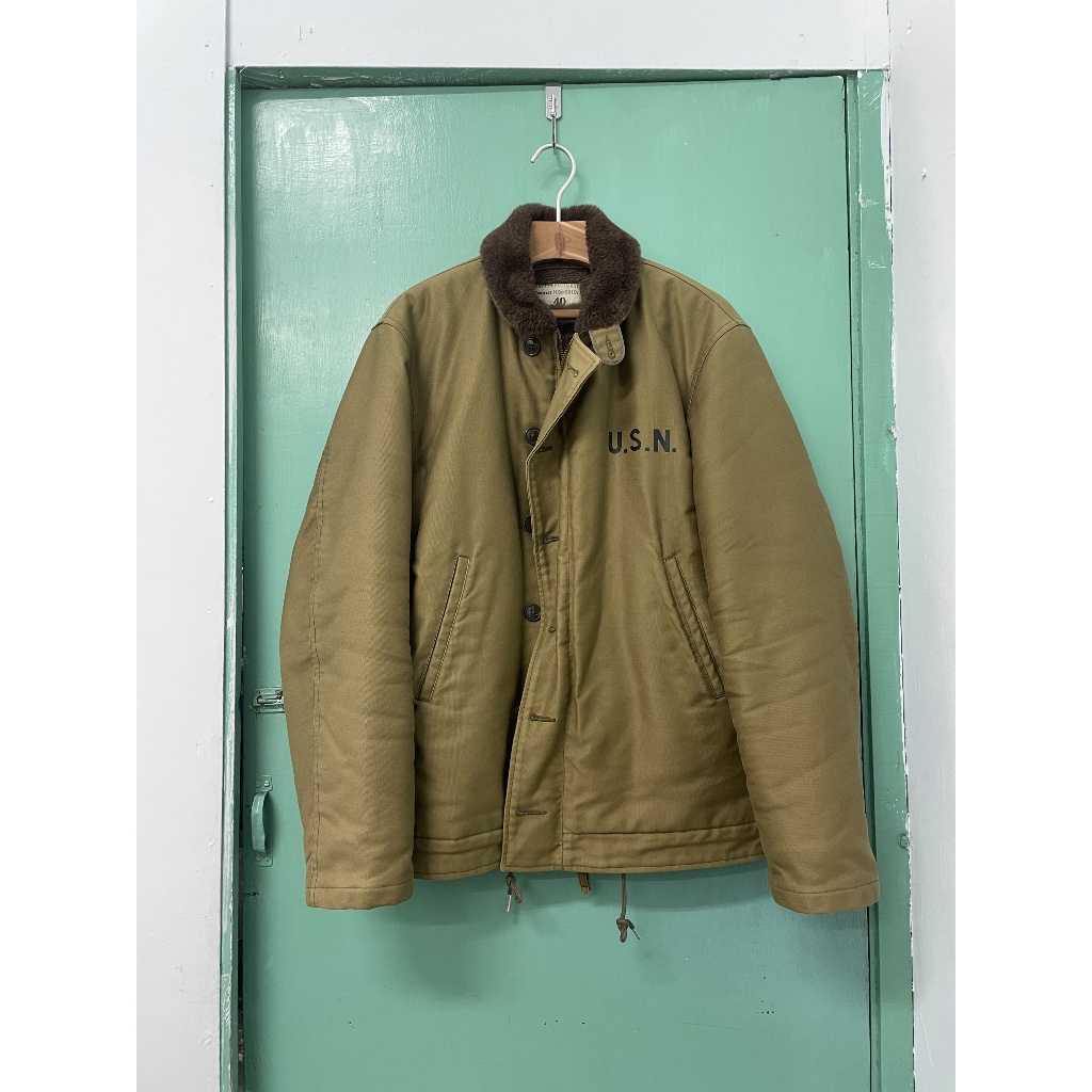 The Real McCoy's N-1 Deck Jacket (Khaki)/ Stencil Size 40 | 蝦皮購物