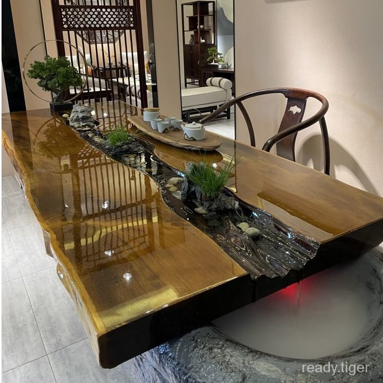 免運 客製 可代組裝 茶桌 大板桌 流水茶臺 循環水養魚池 鬆木茶桌 茶桌椅組閤 辦公桌 電腦桌 禪意茶台 全實木茶桌 | 蝦皮購物