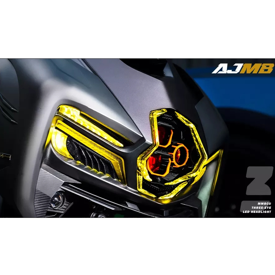 光宇車業 AJ MMBCU AJMB三眼頭燈 日行燈 惡魔眼 溫度控制 LED大燈 魚眼大燈 | 蝦皮購物