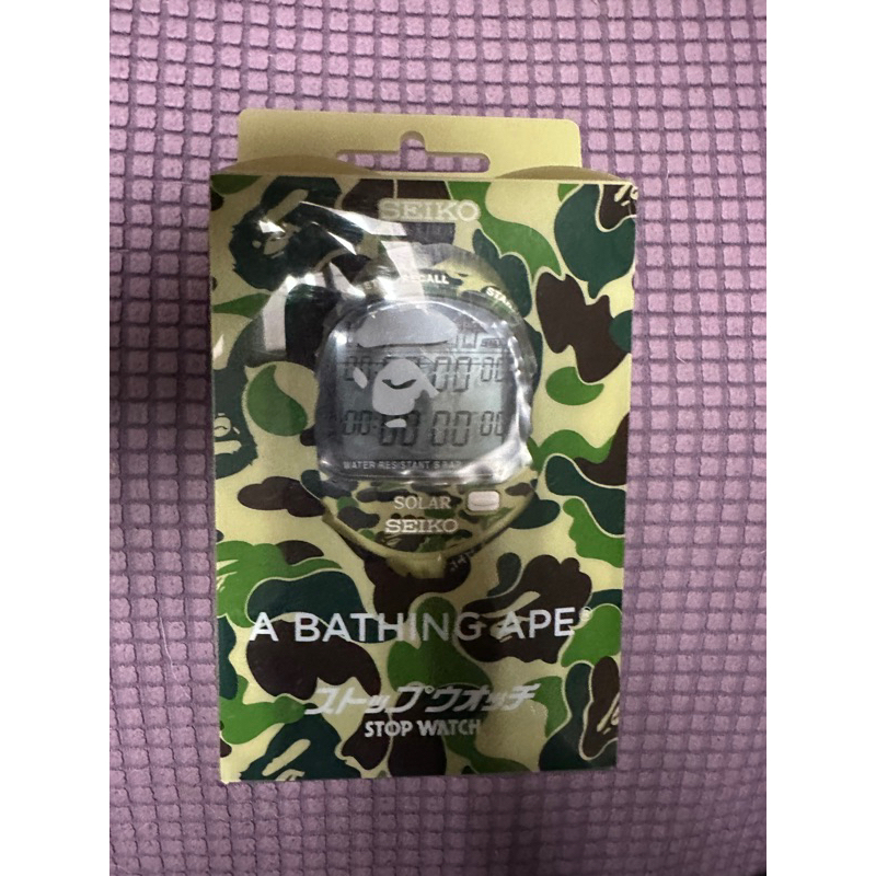 全新 正品 BAPE A BATHING APE X SEIKO 精工 太陽能 碼錶 S061 300組 記憶 防水 | 蝦皮購物