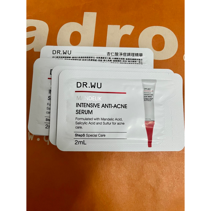 （體驗包-單包）DR. WU 杏仁酸淨痘調理精華2ml | 蝦皮購物