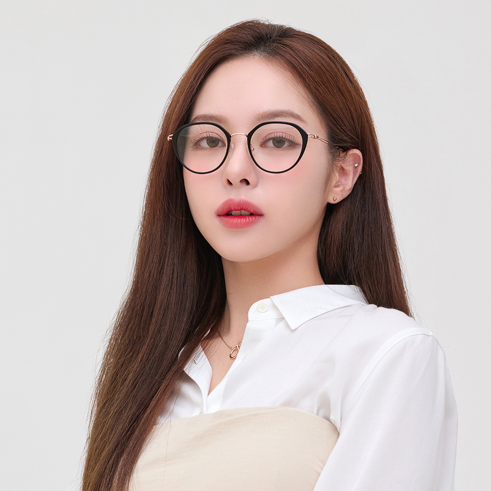 CARIN 光學眼鏡 OLSEN P 清透微貓眼圓框 - 金橘眼鏡 | 蝦皮購物