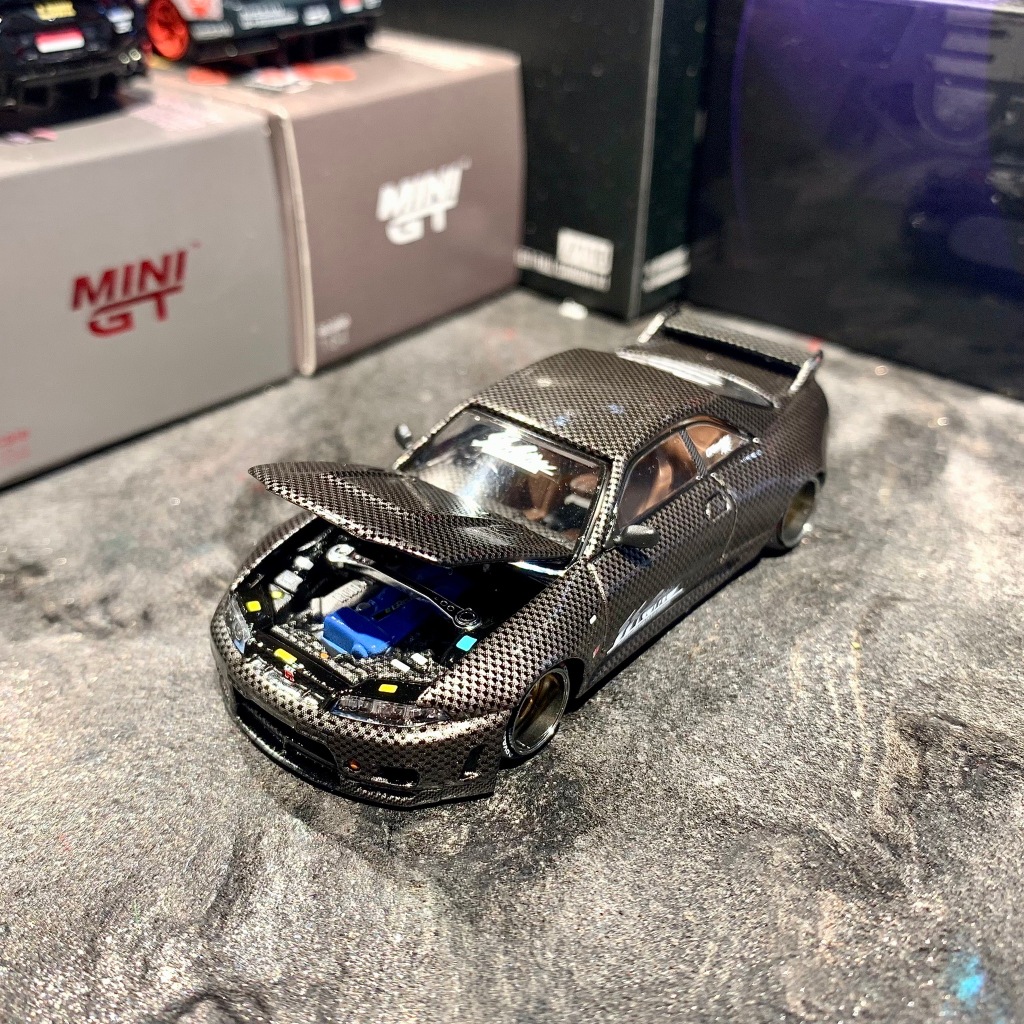 免運 當日出貨 MINI GT KAIDO GT R R33 Active Carbon R 碳纖維 花紋 G116 | 蝦皮購物