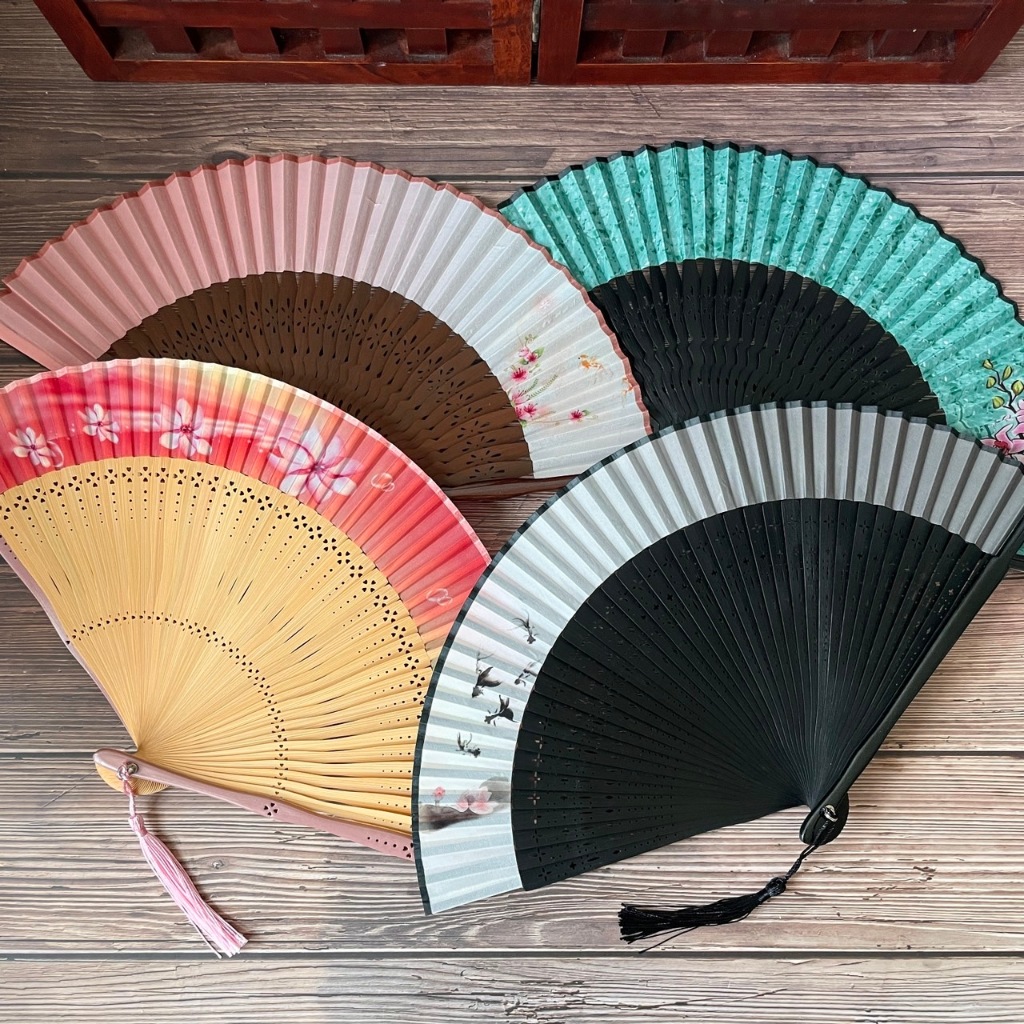 收藏級烤漆骨摺扇古風扇子 中國風男女絹扇 送扇套攝影寫真 舞蹈摺扇 筱雅衣舖【A47-11】 | 蝦皮購物