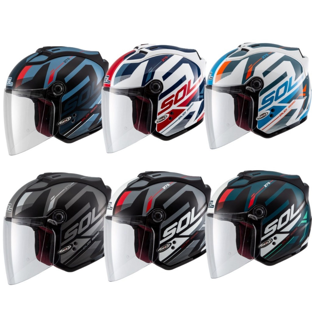 SOL 安全帽 27S SL-27S 星艦 多色可選 半罩 3/4罩 通風透氣 LED燈 雙D扣 抗UV | 蝦皮購物