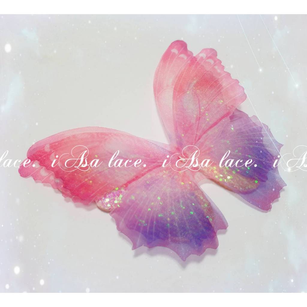 《iAsa愛莎の》手作材料 立體大蝴蝶5~10cm多色半透紗蝴蝶diy手工婚紗頭飾髮飾裝飾材料 | 蝦皮購物