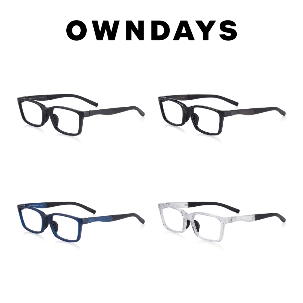 OWNDAYS AIR FIT 輕薄系列 知性方型框光學眼鏡(AF2006L-3S) | 蝦皮購物