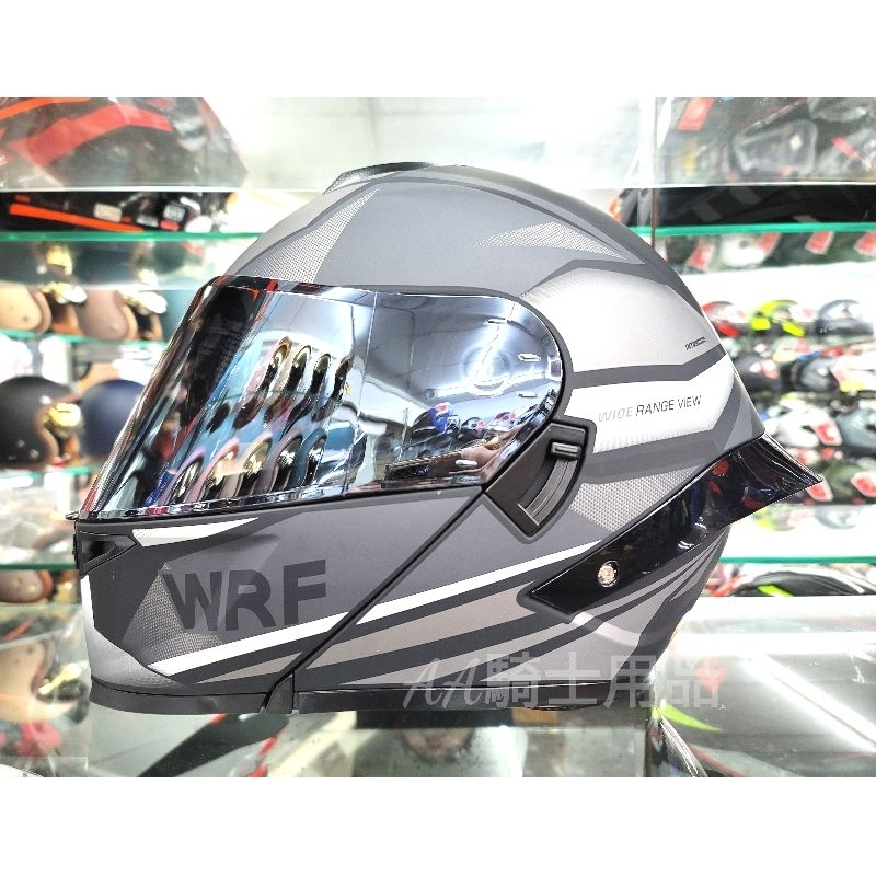 [現貨]WRF ws-202 魔方步兵 灰色 消光 可樂帽 安全帽 全罩 彩繪 雙鏡片 排扣 wrf沃狼 AA騎士用品 | 蝦皮購物
