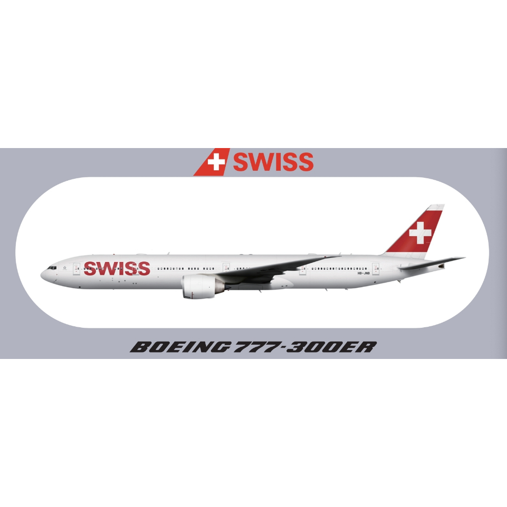 RBF現貨 SWISS 777-300ER STICKER 20x8.8cm 貼紙 S-R-77W-LX | 蝦皮購物