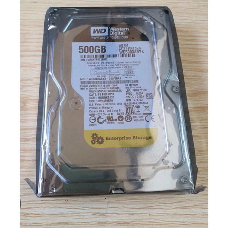 黑標WD RE4 WD5003ABYX 500GB 500G 7200轉 3.5吋企業硬碟WD5003ABYZ三重可取貨 | 蝦皮購物