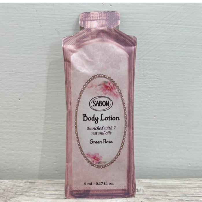 SABON 綠玫瑰身體乳液 5ml 以色列綠玫瑰身體乳液 身體乳 乳液 試用包 小樣 全新 專櫃現貨 快速出貨 | 蝦皮購物