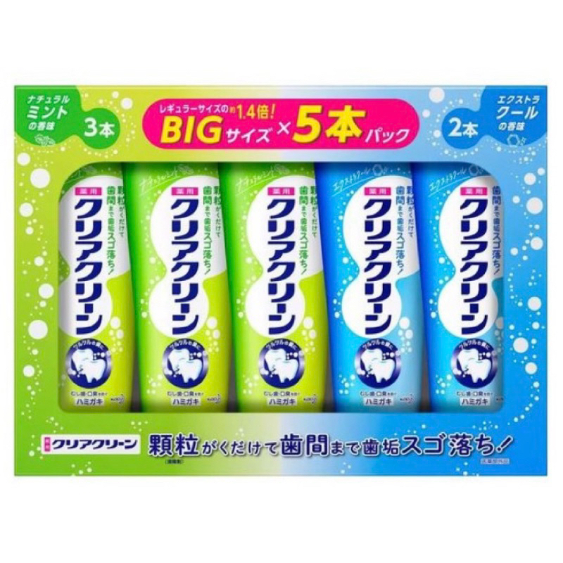 《蝦皮最低價》現貨出清 日本 Costco 限定 Kao ClearClean 微細顆粒 去漬牙膏 170 g 5入裝 | 蝦皮購物