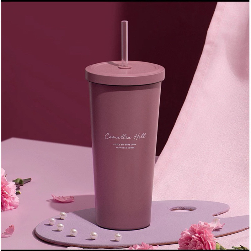 【Oolab 良杯製所】小莊園系列 二代陶瓷易潔層吸管杯710ml - 茶花之丘 | 蝦皮購物