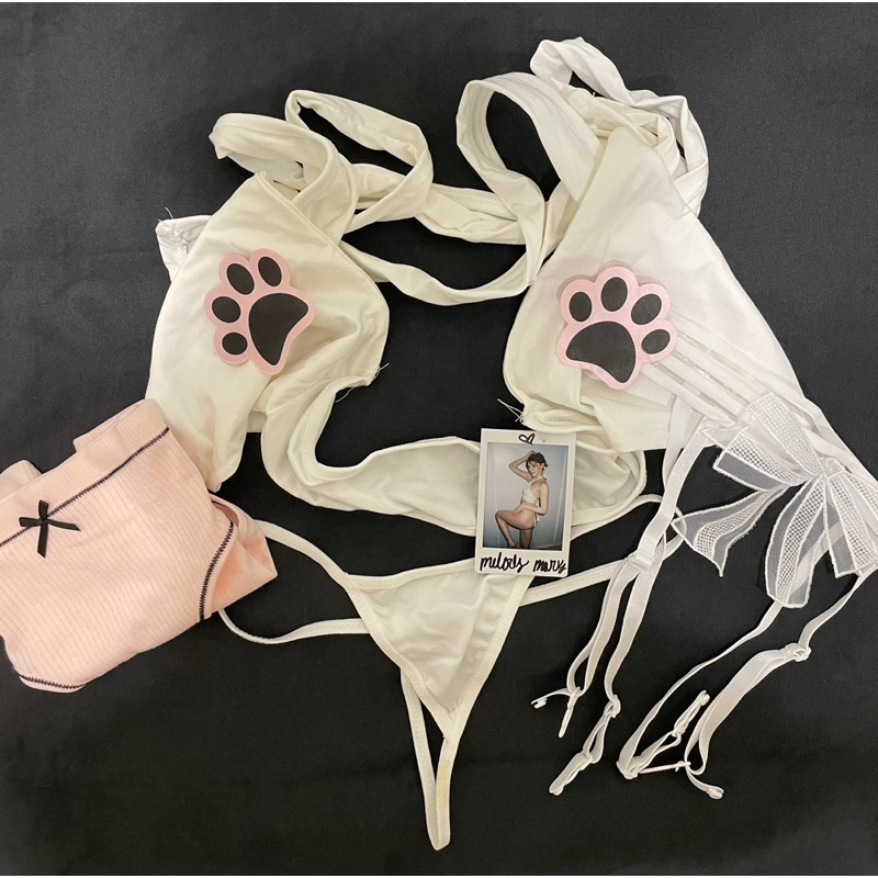 Melody Marks 綁帶內衣 內褲2件 胸貼 親筆簽名 拍立得 穿過 著衣 AV女優 非 TRE TAE 成人展 | 蝦皮購物