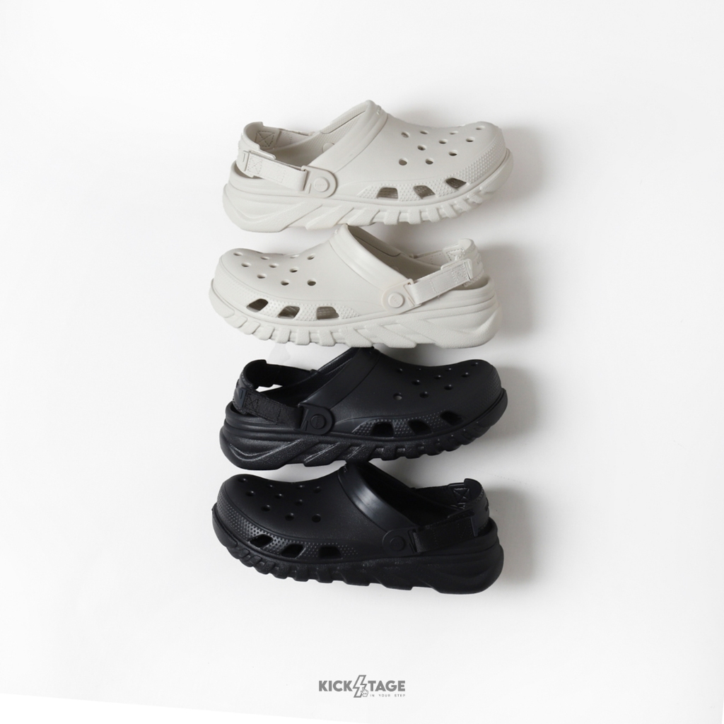 CROCS DUET MAX II CLOG 黑色 米白 經典 魔鬼氈 渦輪 洞洞鞋 男女鞋【208776】 | 蝦皮購物