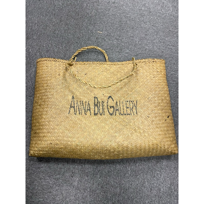 ANNA BUI GALLERY 水草編織包 草編包 草包 編織袋 手提袋 購物袋 渡假風 海邊 野餐 | 蝦皮購物