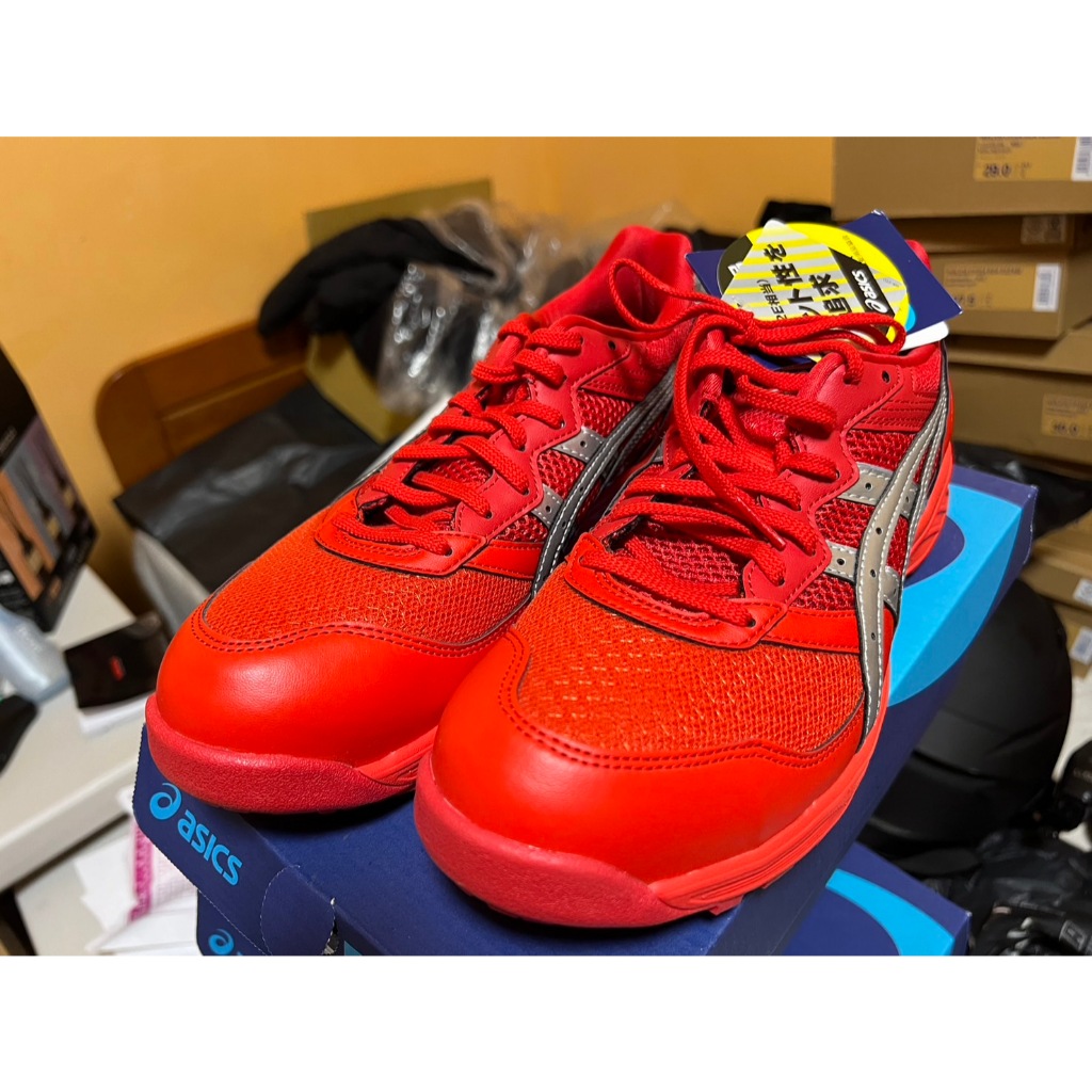 ASICS CP210 塑鋼安全鞋- 日本直送 (可開統編)-超少限量款/紅X銀/現貨 | 蝦皮購物