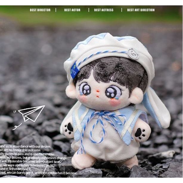 【喜多SIDUO】棉花娃 10cm 可愛軟萌 海鹽奶糖 海軍 兔耳 三件套裝 娃衣 娃娃配件 玩偶衣服 指娃衣 無屬性 | 蝦皮購物