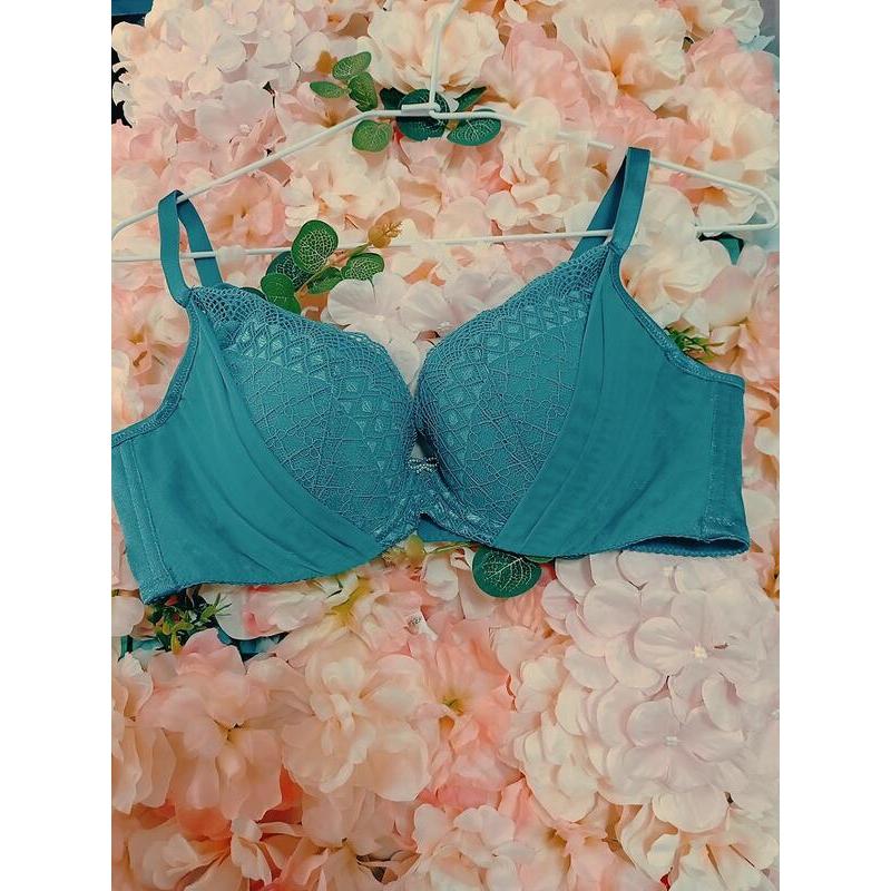 【EASY SHOP轉售】SN3207223幾何圖形75C=34C軟鋼圈單內衣(ND藍綠) | 蝦皮購物