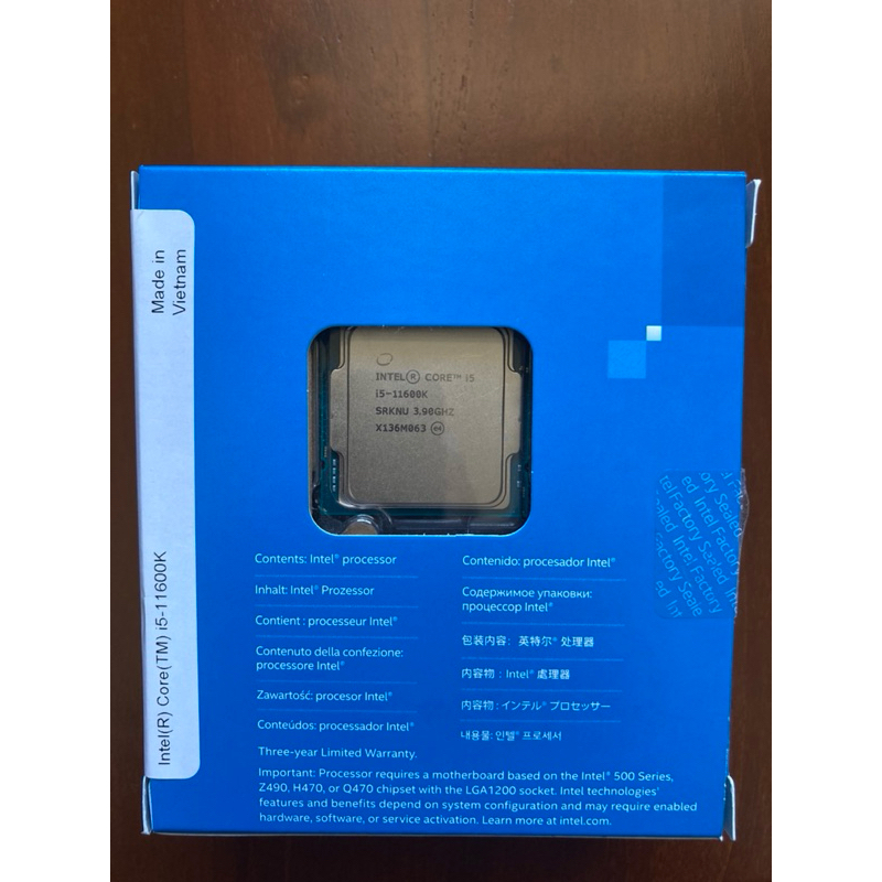 Intel CPU i5-11600K LGA 1200 原廠包裝 原廠保固中 贈原廠超頻風扇 | 蝦皮購物