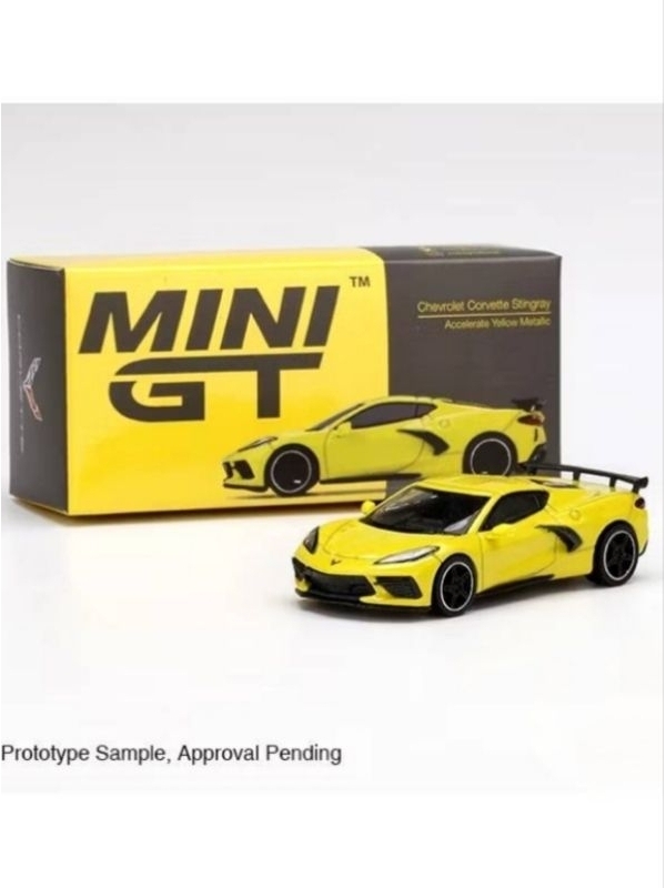 MINI GT 195 已絕版稀有 雪佛蘭超跑 Chevrolet Corvette Stingray跑車黃 | 蝦皮購物