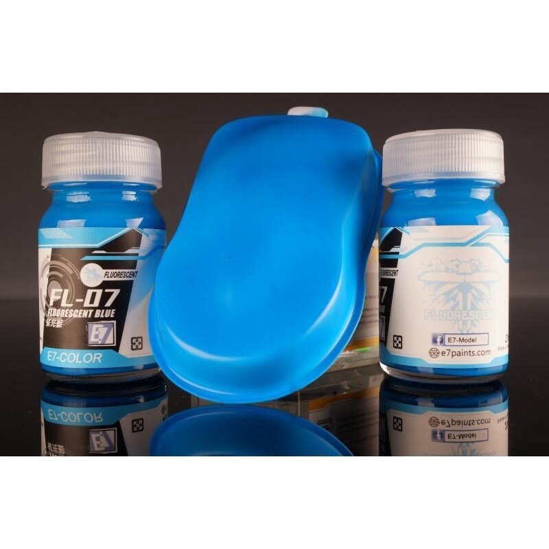 【鋼普拉】現貨 E7 COLOR FL07 系列模型漆 E7 model 螢光色 螢光藍 20ml | 蝦皮購物