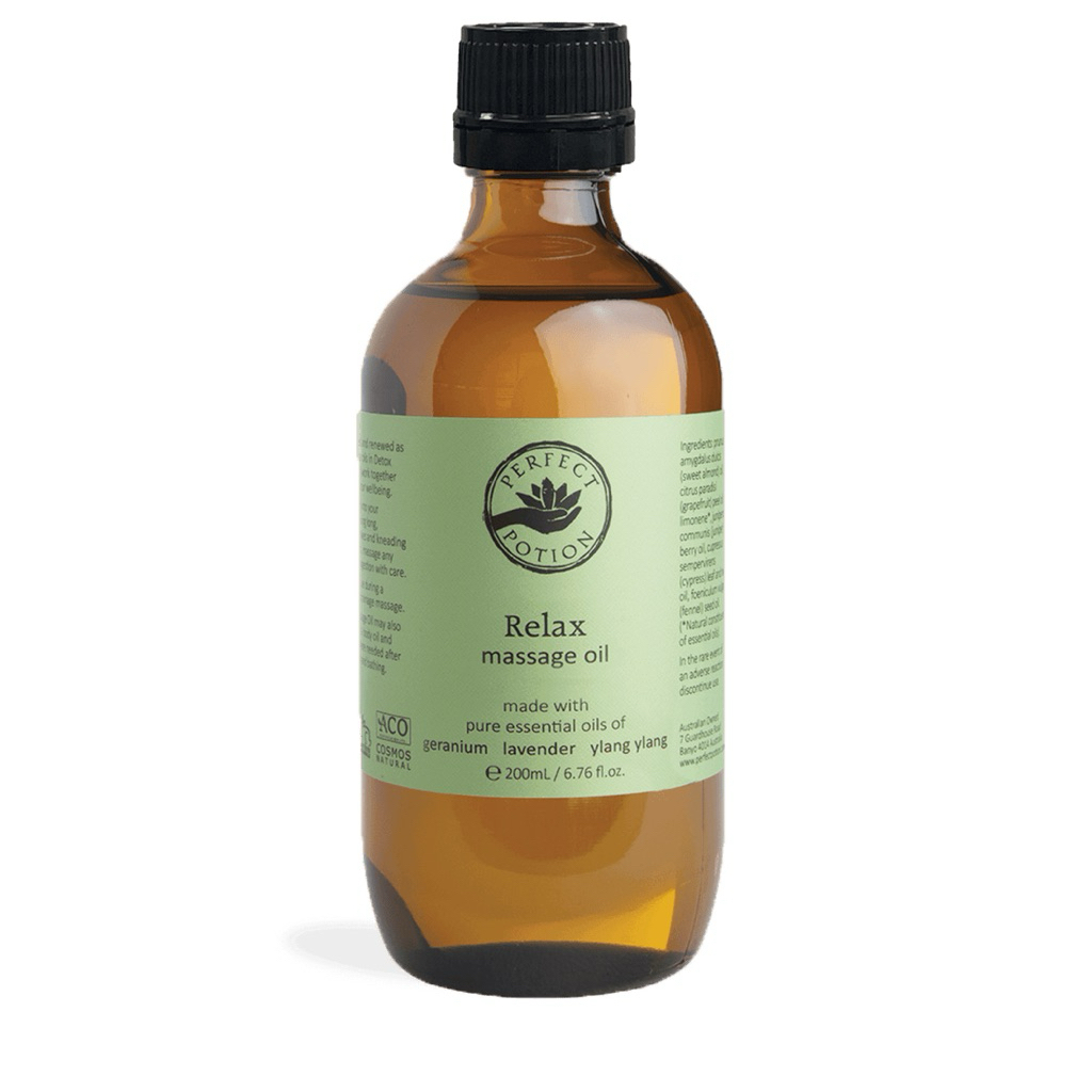 現貨/發票*澳洲Perfect potion紓壓天然放鬆按摩油Relax含薰衣草/玫瑰草精油200mL優方 | 蝦皮購物