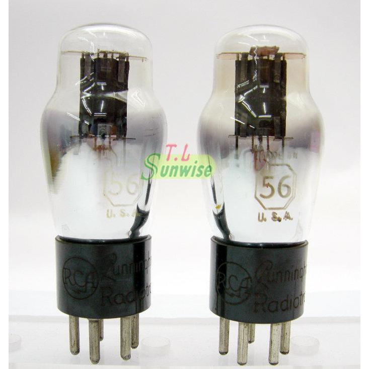 【古典管球】NO:5120 老美國 RCA 56 ( 256;356 ) 刻字版 40年代除氣片 已配對葫蘆形真空管 | 蝦皮購物