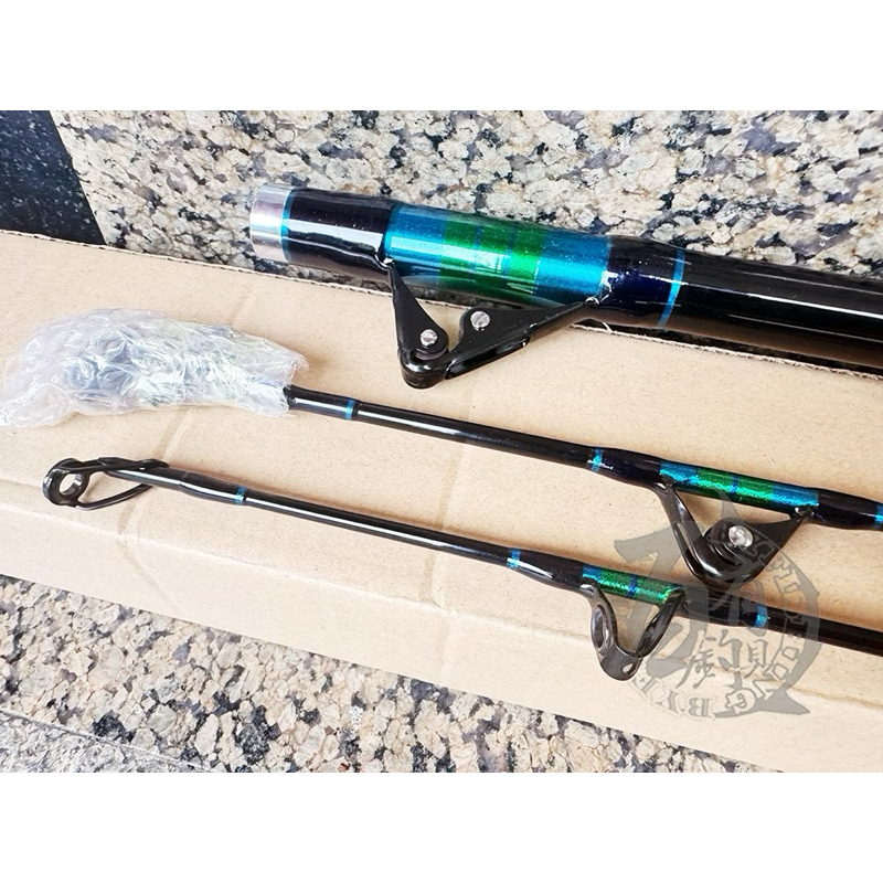 【百有釣具】V-FOX LOOMIS FRANKLIM FS-100/300 雙尾船竿9尺單滾輪 導珠附萬向頭 送竿袋 | 蝦皮購物