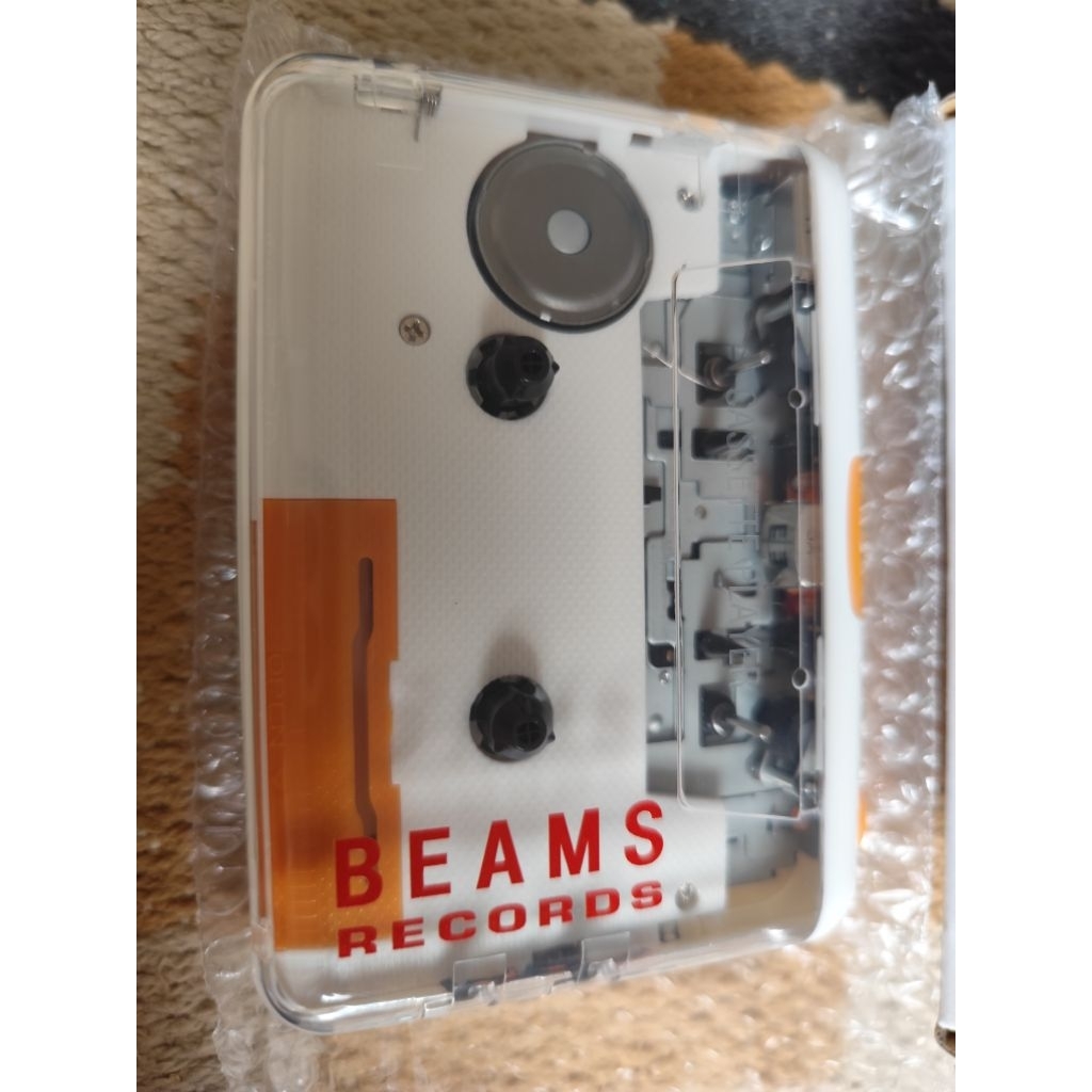 現貨在台 日本 BEAMS 橘色 復古 透明 卡帶 隨身聽 USB 充電 可攜式 walkman 限定版 | 蝦皮購物