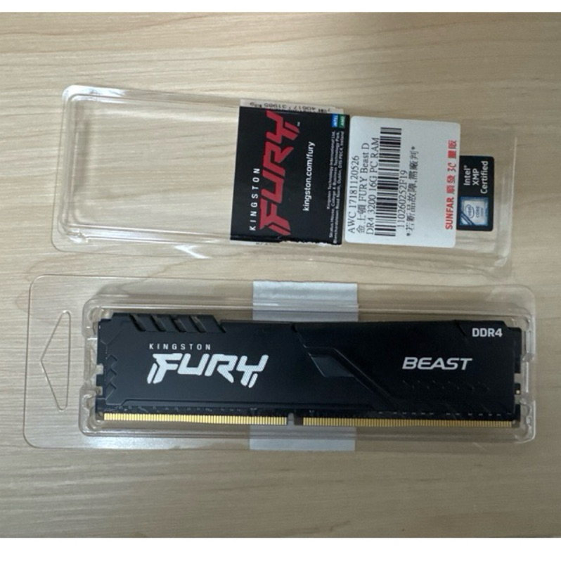 金士頓 FURY Beast DDR4 3200 16G PC RAM_二手 113/09/06購入 | 蝦皮購物