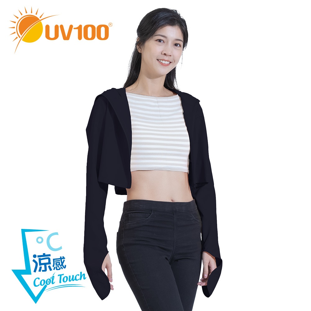 【UV100】防曬 抗UV-Suptex清涼透氣口罩連帽女短外套-自體收納(AE24119) | 蝦皮購物