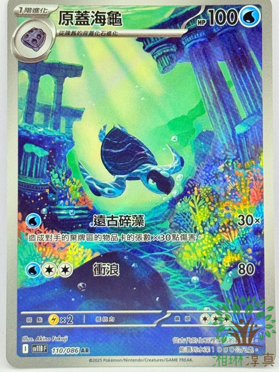 【湘琳淳真】寶可夢 PTCG 原蓋海龜 AR SV11B 110 全圖 閃卡 漆黑伏特 中文 正版 卡牌 | 蝦皮購物