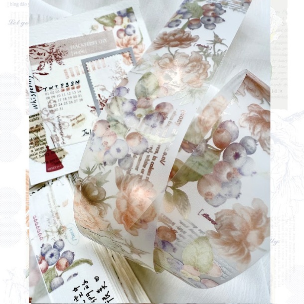 【mobisu】竹工凡花．晨暮花園(復刻改版) 2.8cm霧面PET膠帶 | 蝦皮購物