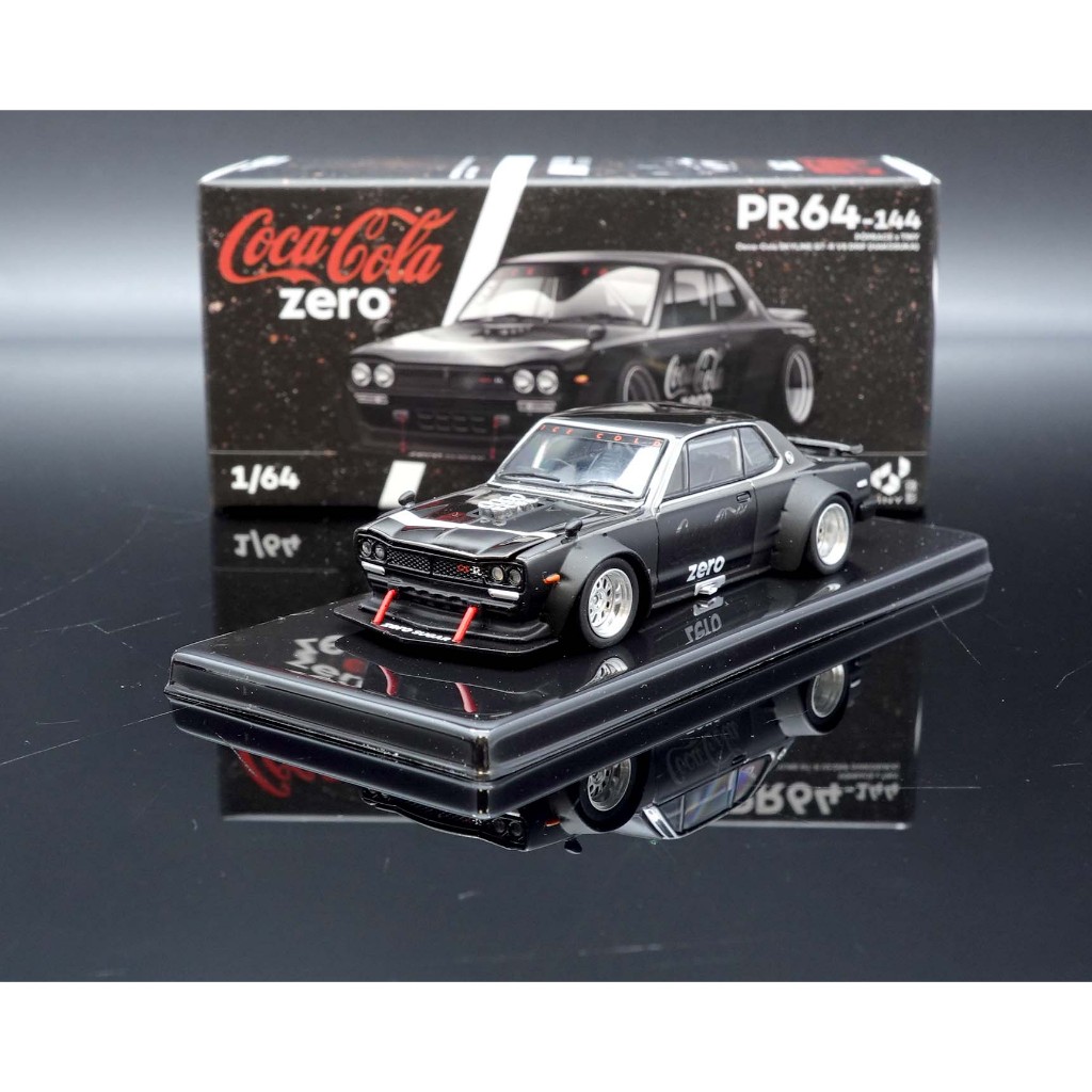 【MASH】現貨特價 POPRACE 1/64 GT-R V8 DRIFT HAKOSUKA COCA COLA 黑 | 蝦皮購物
