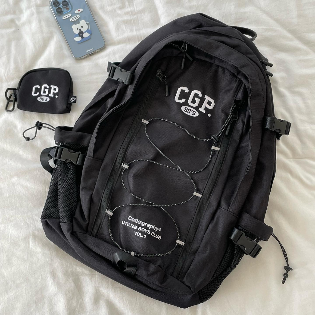 台現 CGP大容量後背包 刺綉logo CODEGRAPHY CGP背包 護脊 學生 筆電包 Hoshi同款 韓國後背包 | 蝦皮購物