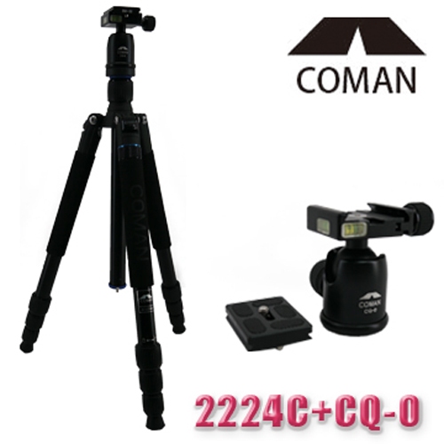 COMAN 科曼 JU-2224C+CQ-0 25mm 四節 碳纖 腳架組 | 蝦皮購物