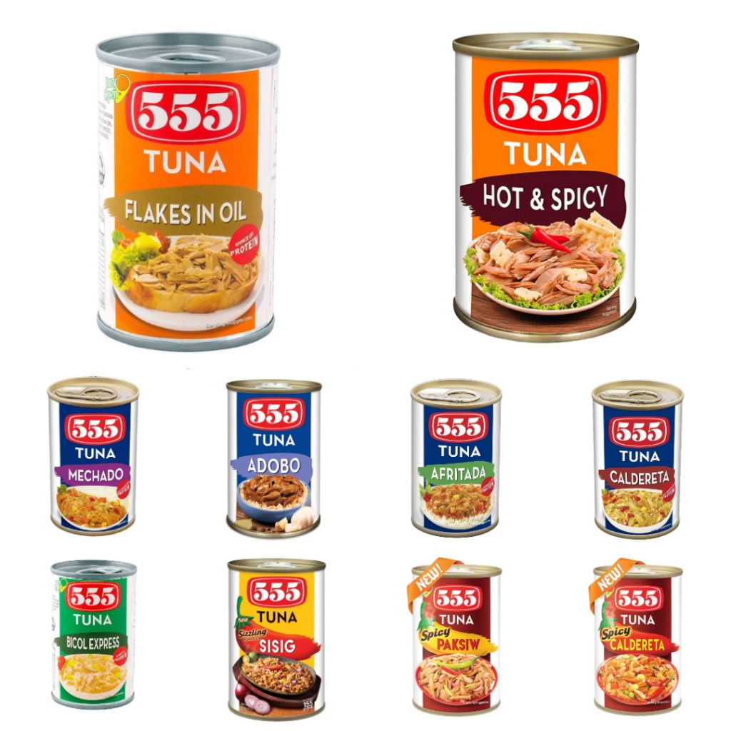 菲律賓 555 罐頭 155g 鮪魚罐 金槍魚 鮪魚 魚肉 tuna canned 自由市場 Kaleng | 蝦皮購物