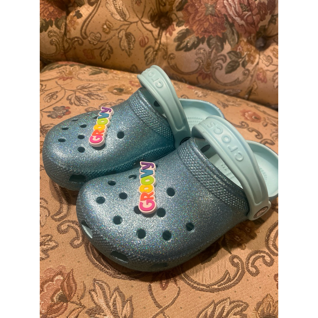 Crocs Classic Glitter Clog k 經典閃耀小克駱格 童鞋 洞洞鞋 亮粉 206993 | 蝦皮購物