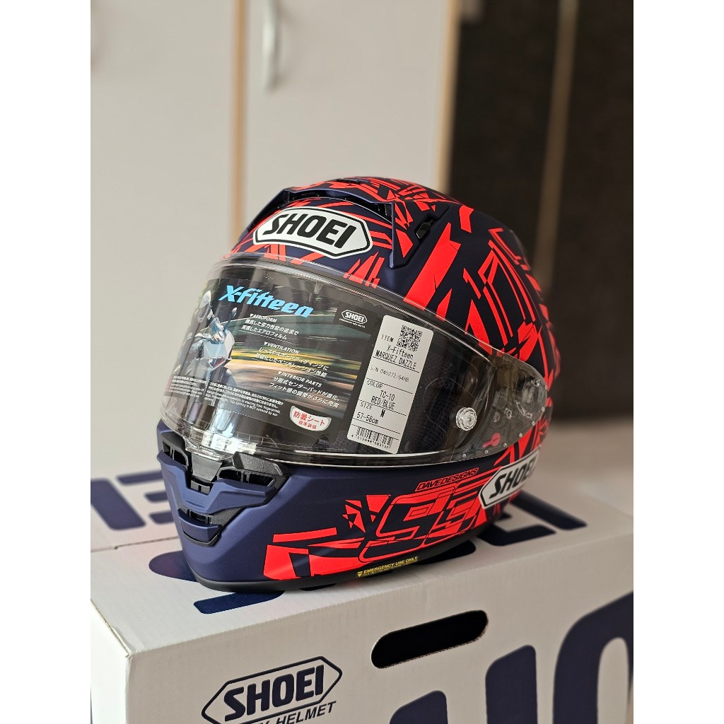 SHOEI X-Fifteen (X-15) MARQUEZ DAZZLE TC-10 全新附原廠中墨片 X15 冬測 | 蝦皮購物