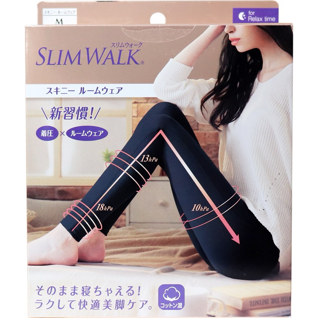 日本製🇯🇵SlimWalk纖伶 居家美腿壓力褲_黑色 超舒服 預購 | 蝦皮購物