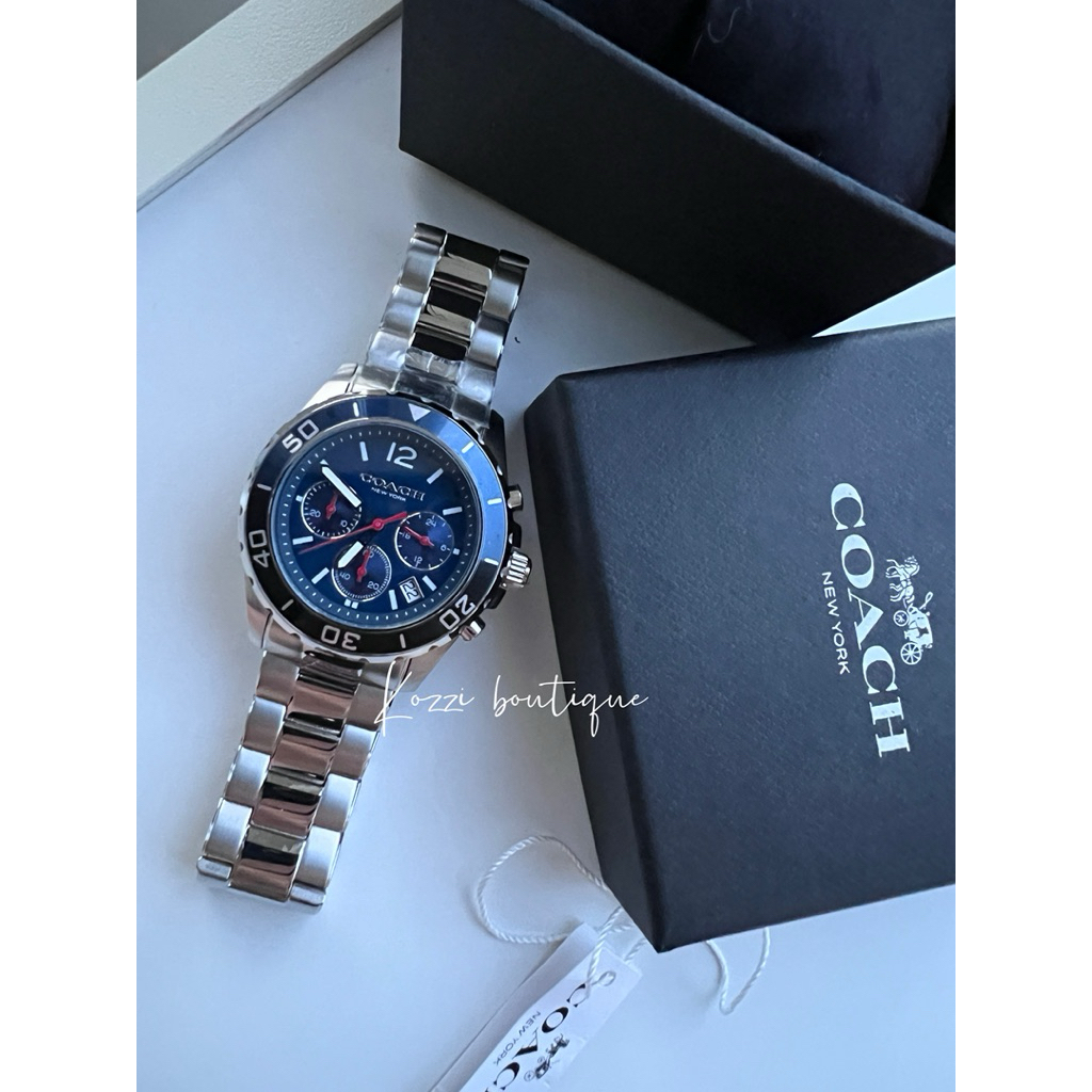 coach kent 14602557 14602556 14602555 14602554 鋼帶 三眼 銀色 男錶 | 蝦皮購物