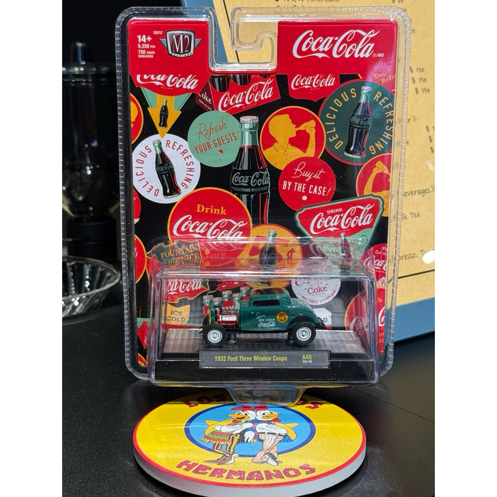 M2 1:64 1932 FORD THREE WINDOW COUPE Coca Cola HOT ROD 膠胎 | 蝦皮購物