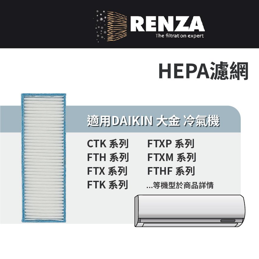 適用 Daikin 大金 CTK FTH FTX FTK FTXP FTXM FTHF 系列 分離式冷氣 HEPA濾網 | 蝦皮購物