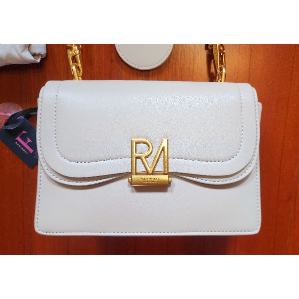 RM Robinmay Elly 雙層斜背/肩背包（原廠全新樣板特惠品）超美杏色，只有1個 | 蝦皮購物